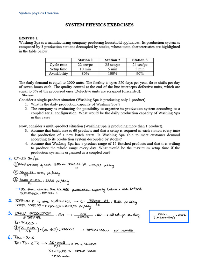 System Physics Exercises | PDF | Technology & Engineering