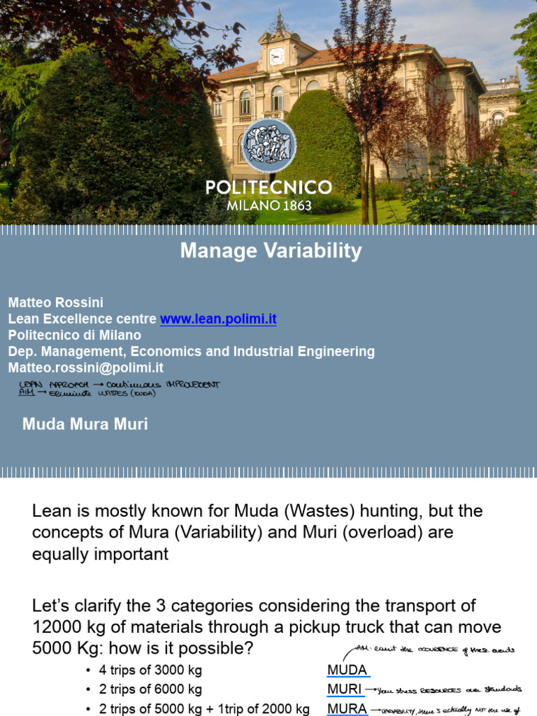 L4 Manage Variability Pdf Sampling Statistics Variance