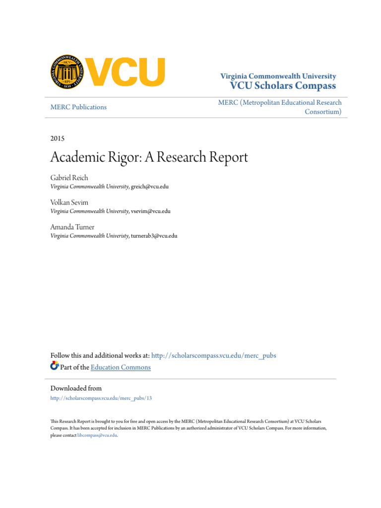 Academic Rigor - A Research Report | PDF | National Council Of Teachers ...
