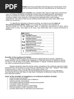 Physical Activity Questionnaire (PAQ-A) | PDF | Workweek And Weekend | Sports