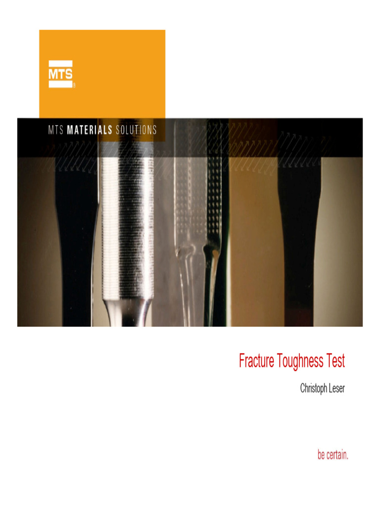 Fracture Toughness Test Pdf Science And Mathematics Computers