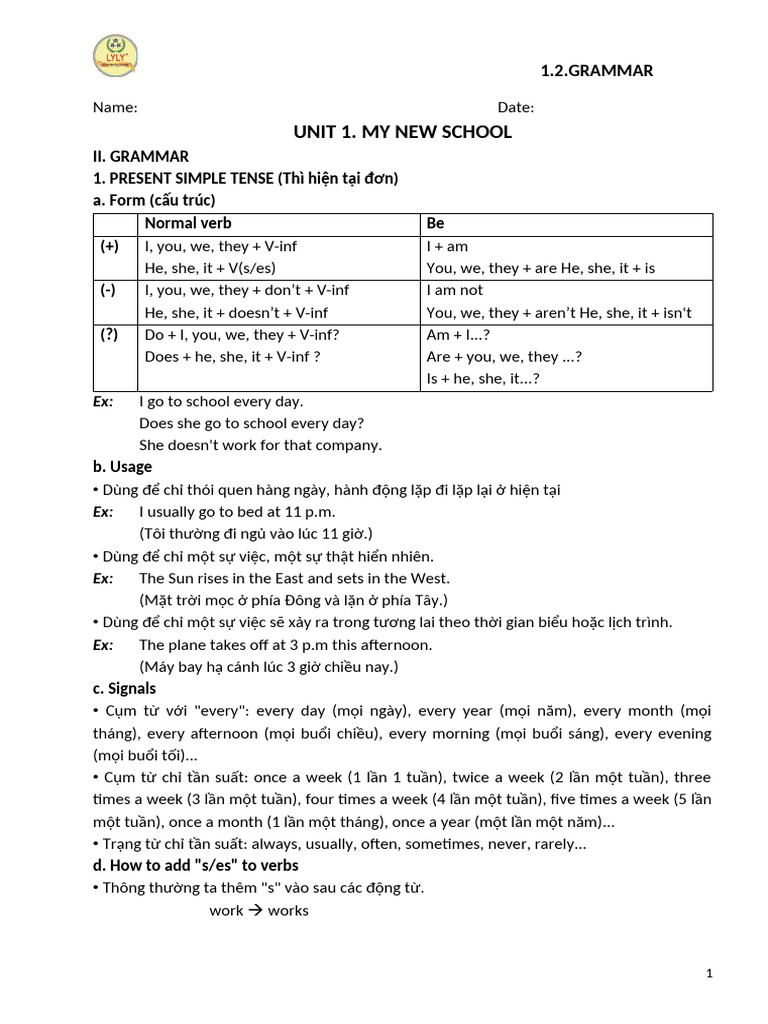 Present Tense | PDF