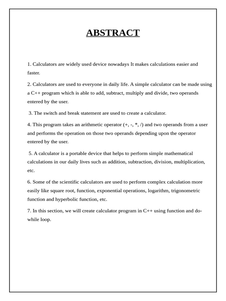 OOPS MICROPROJECT | PDF | Calculator | Division (Mathematics)
