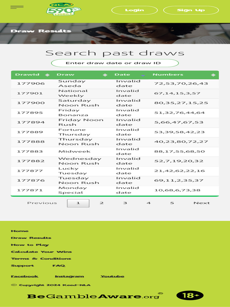 NLA Results Today - Ghana National Lotto Results | PDF