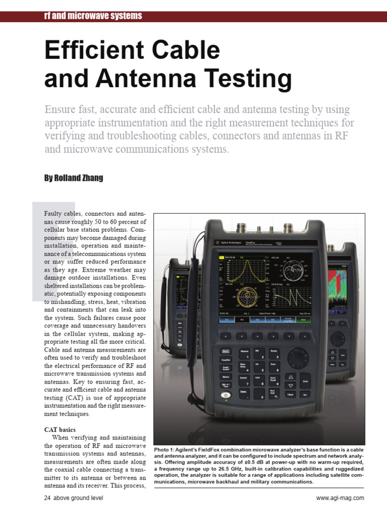 Efficient Cable and Antenna Testing Guide | PDF | Antenna (Radio ...
