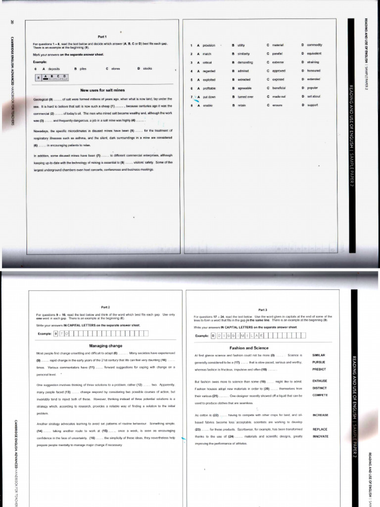 c1 Advanced Exam Use of English and Writing - Two - 3 Hours0001 | PDF