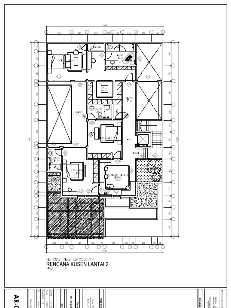 AR 020 - Rencana Kusen Lantai 2 | PDF
