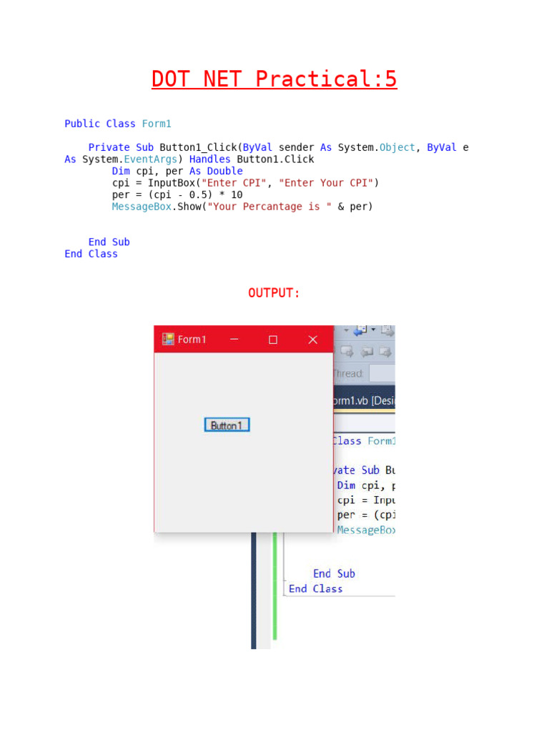 NET Practical - 5-1 | PDF | Computers