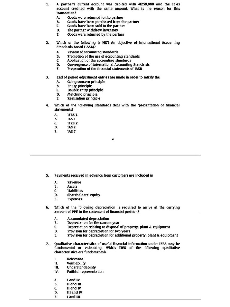 Acc101 Practice Questions | PDF