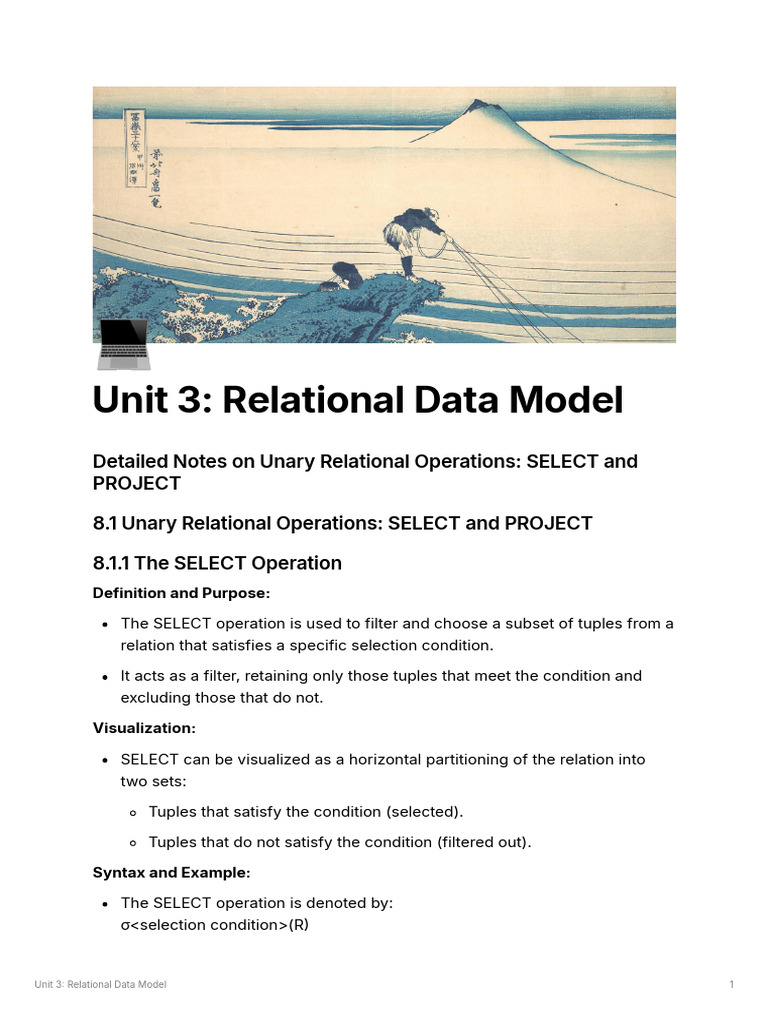 Unit 3 Relational Data Model | PDF | Relational Model | Relational Database Unit 3 Relational Data Model | PDF | Relational Model | Relational Database