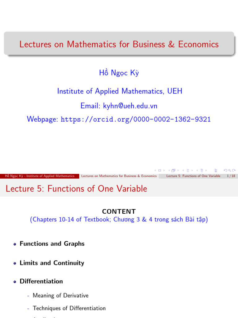 Lecture 5 | PDF | Derivative | Function (Mathematics)