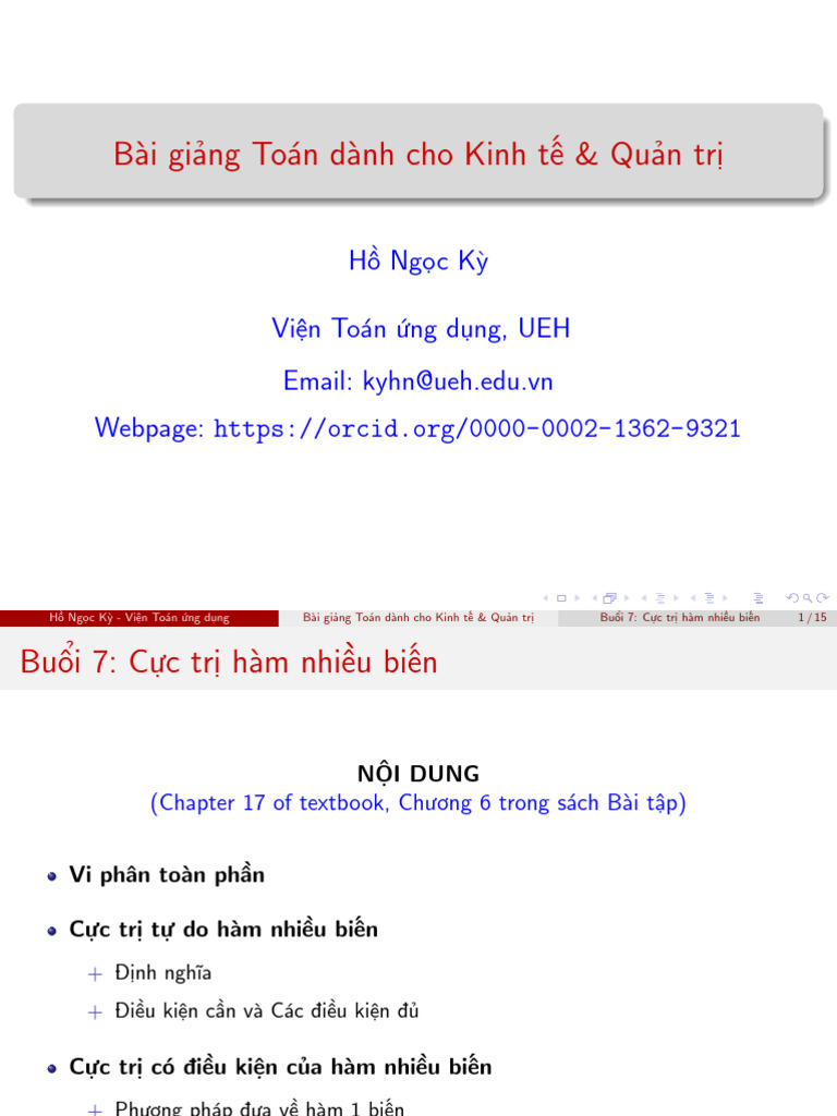 Toan KT QT - Buoi 7 (S6) | PDF