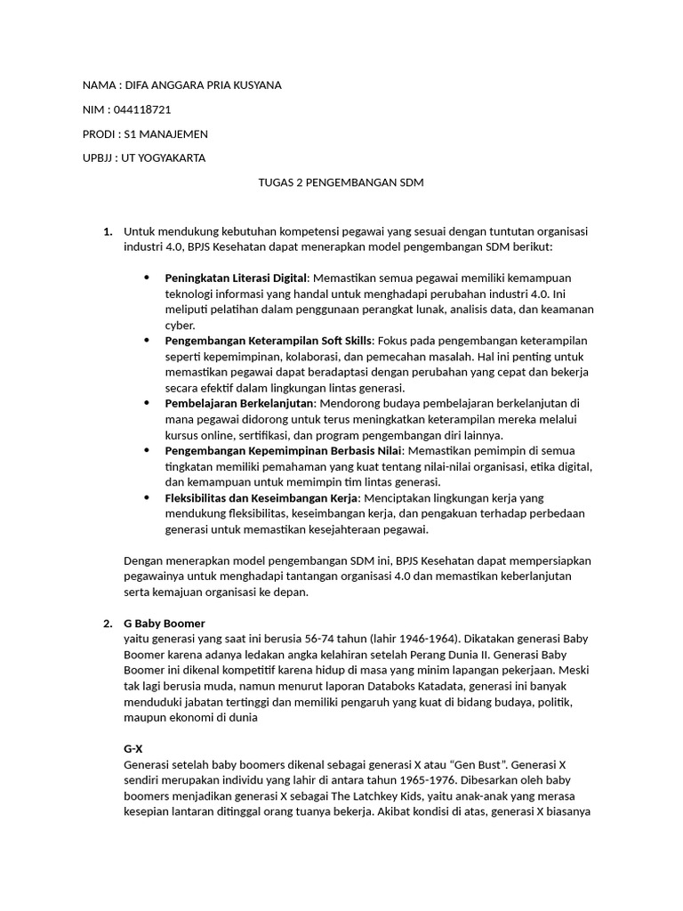 Tugas 2 Pengembangan SDM | PDF