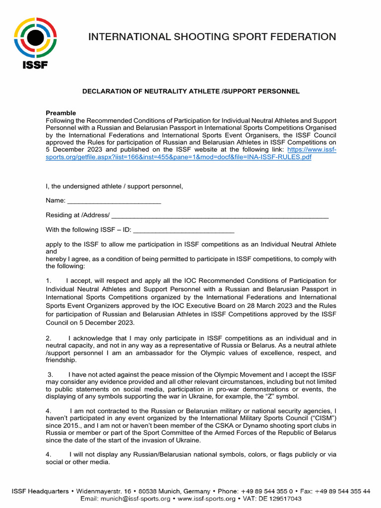 DECLARATION of NEUTRALITY | PDF | Belarus | Justice