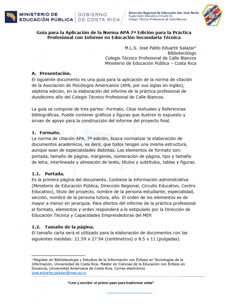 Guía APA 7 para Proyectos Finales de Educación Técnica - CTPCB - 2024 ...