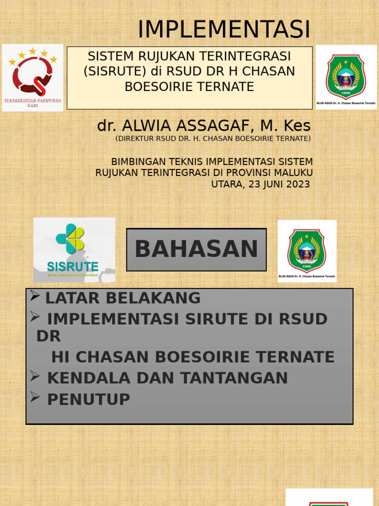 Materi Implementasi Sisrute 23 Juni 2023 New | PDF | Sains & Matematika