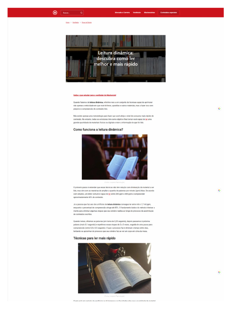 Screencapture Blog Mackenzie BR Vestibular Dicas de Estudo Leitura Dinamica Descubra Como Ler ...