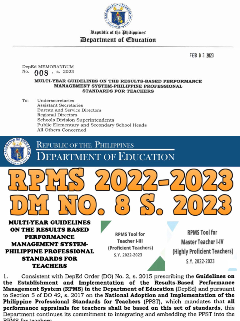 RPMS-PPST 2022-2023 | PDF