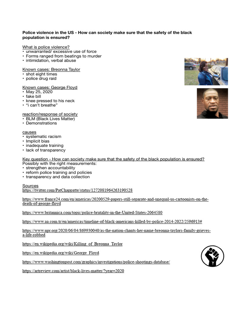 Presentation: Police Violence in The US | PDF | Social Science