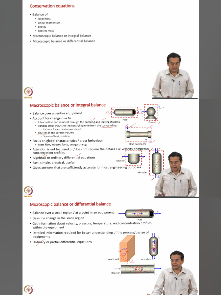 Integral and Differential Mass Balance | PDF | Force | Heat