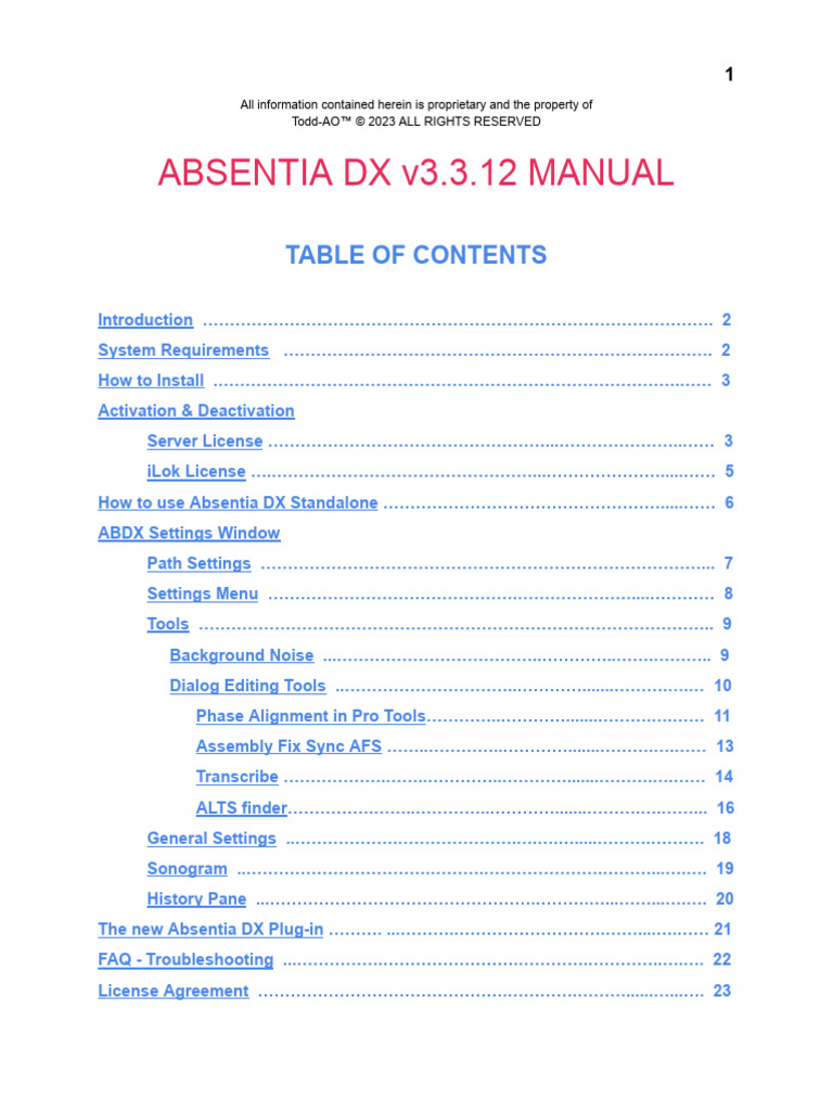 Absentia DX 3 Manual | PDF | Contractual Term | Computer File