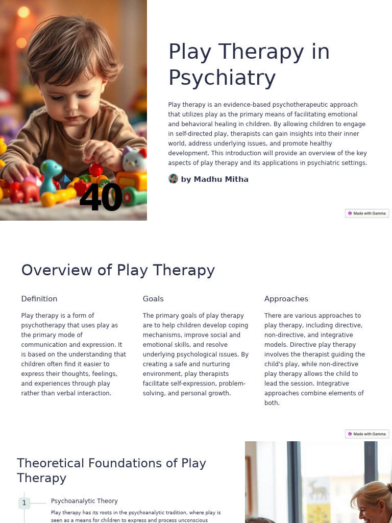 Play-Therapy-in-Psychiatry | PDF | Psychotherapy | Play Therapy
