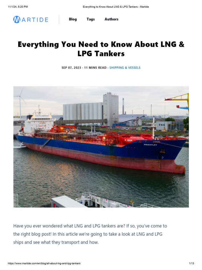 LNG & LPG Tankers Explained | PDF | Liquefied Natural Gas | Natural Gas