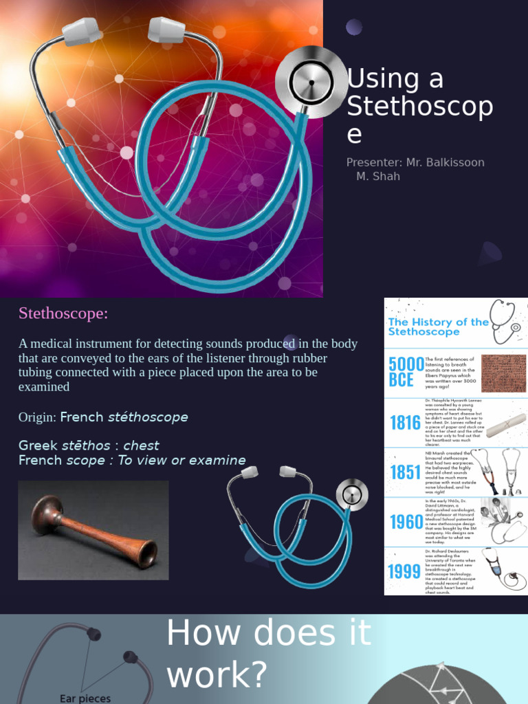 Stethoscope Use and Techniques Guide | PDF | Medical Specialties ...