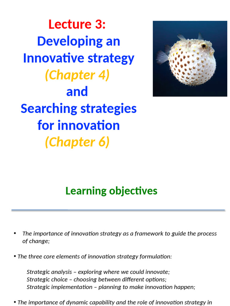 Lecture 3 - Developning An Innovative Strategy and Searching Strategies ...