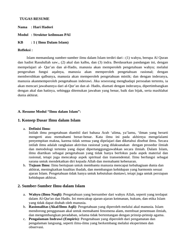 TUGAS RESUME Modul 5 KB 1,2,3,4 | PDF