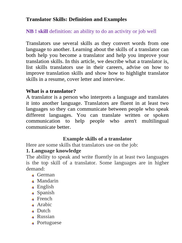 Translator Skills op 3 | PDF | Translations | Human Communication