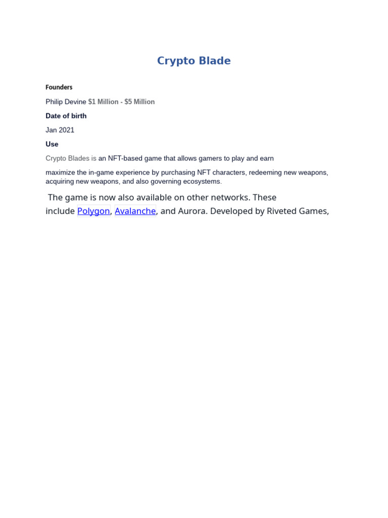 Crypto Blade | PDF