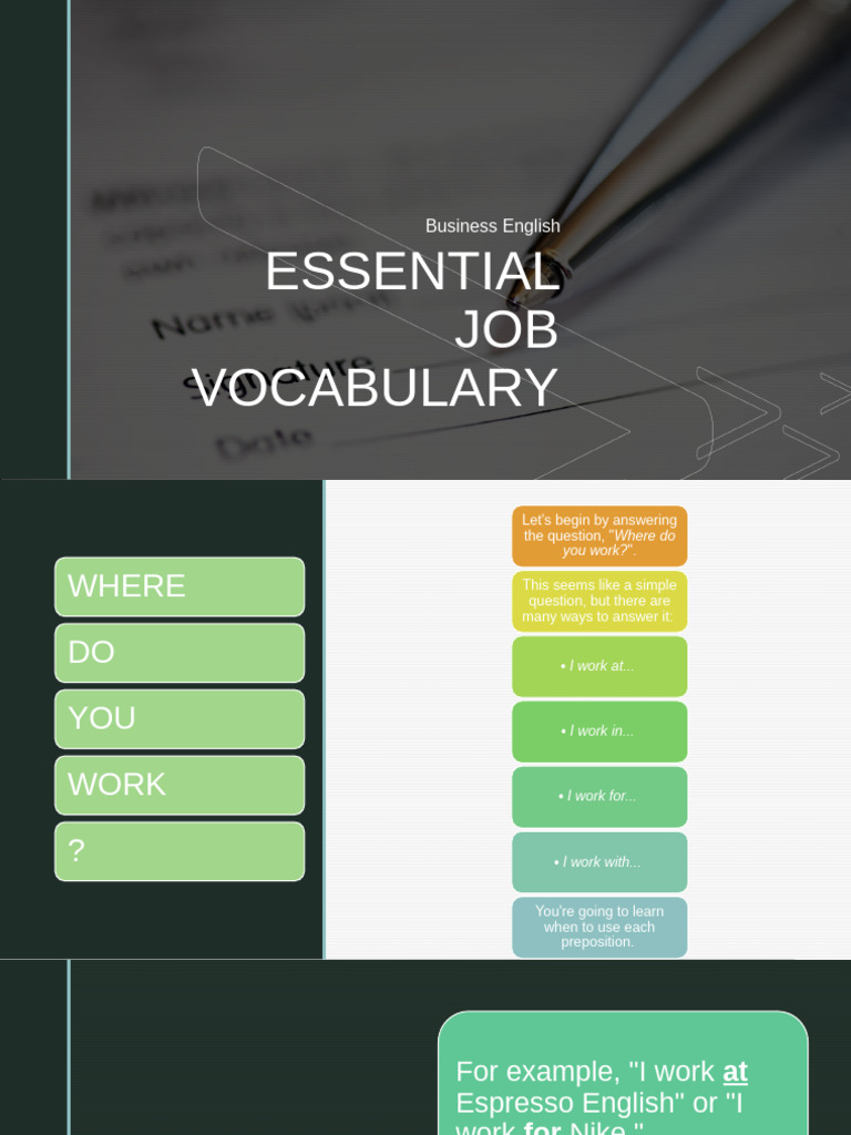 Essential Business English Vocabulary | PDF | Salary | Employee Benefits
