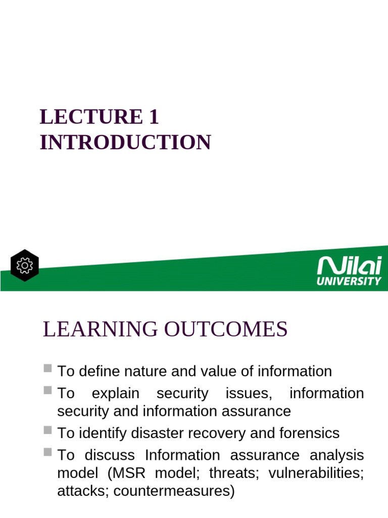 Lecture 1 - Introduction | PDF | Digital Forensics | Security
