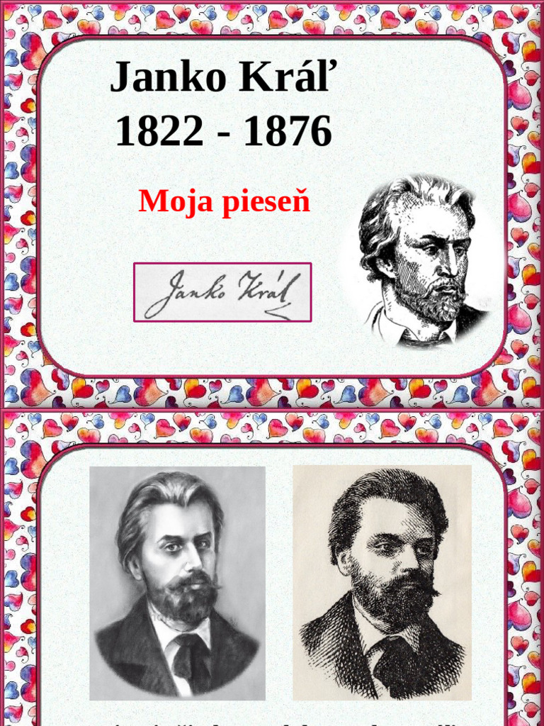 Janko Kráľ - Moja Pieseň - Poznámky | PDF