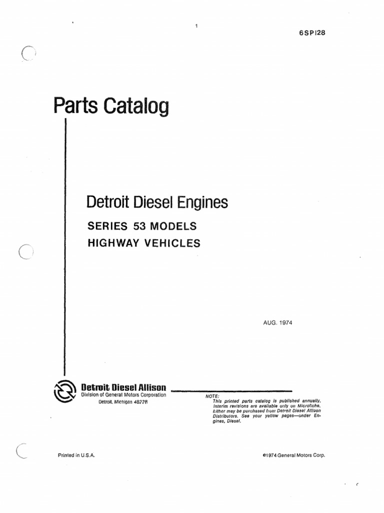 Detroit Diesel Part Catalog | PDF
