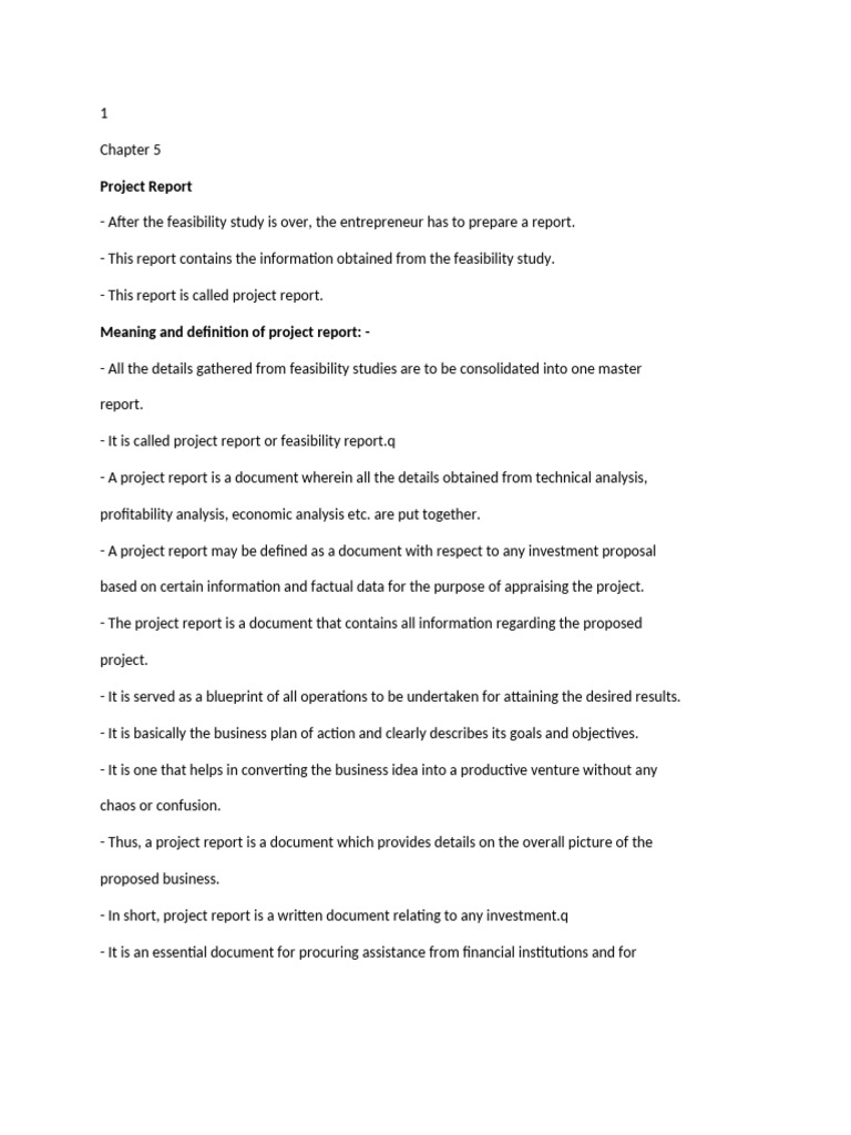 EDP Chapter 5 Project Report | PDF | Feasibility Study | Entrepreneurship