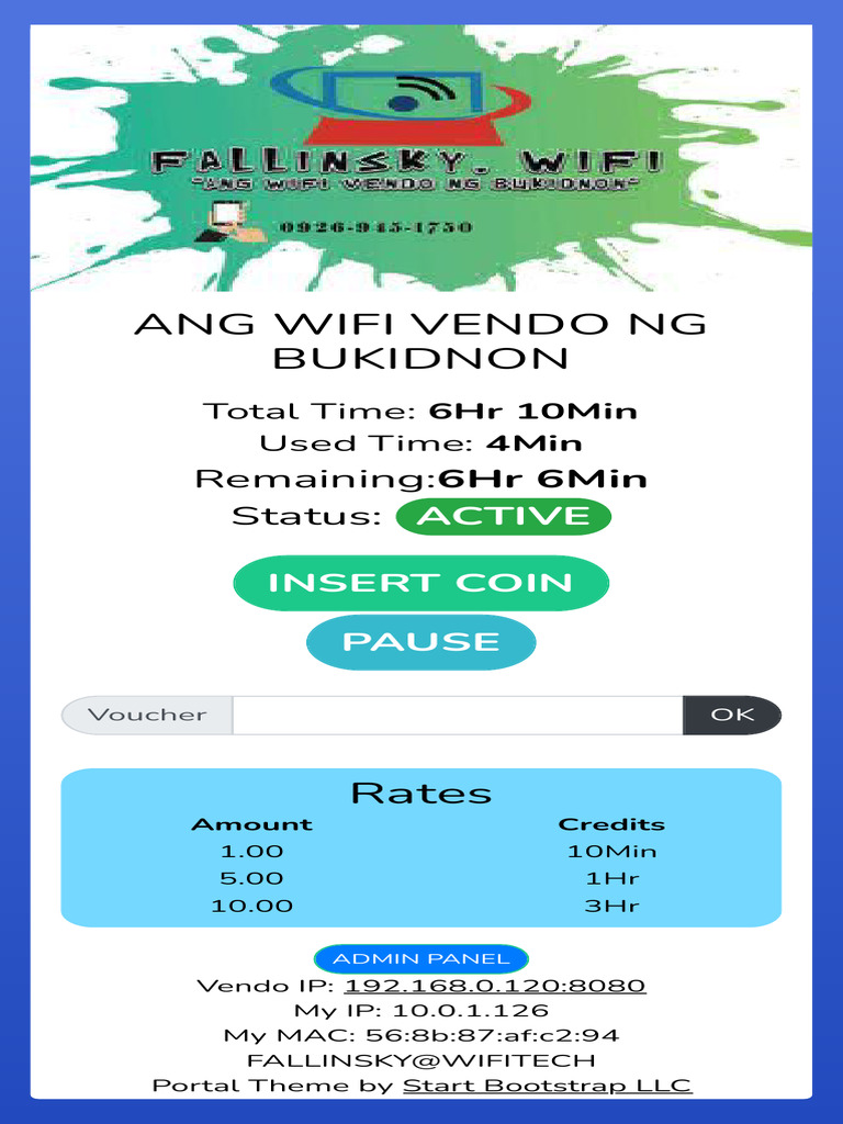 Ang Wifi Vendo NG Bukidnon | PDF