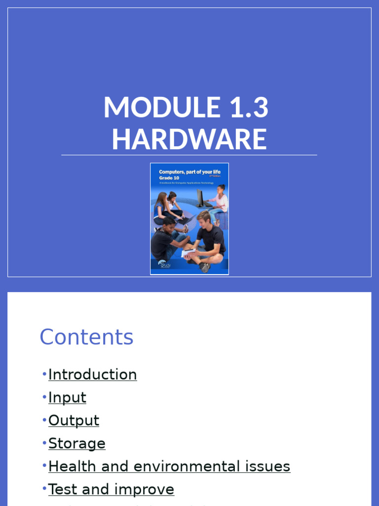 1_3 Hardware | PDF | Computer Keyboard | Input/Output