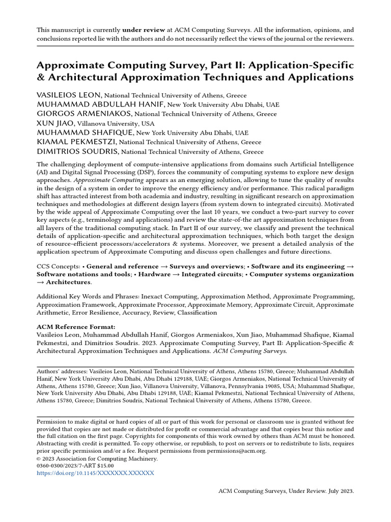 Approximate Computing Part2 | PDF | Deep Learning | Machine Learning