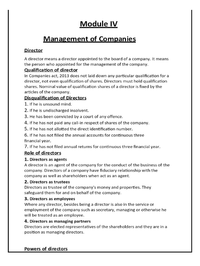 Corporate Law Module 4 | PDF