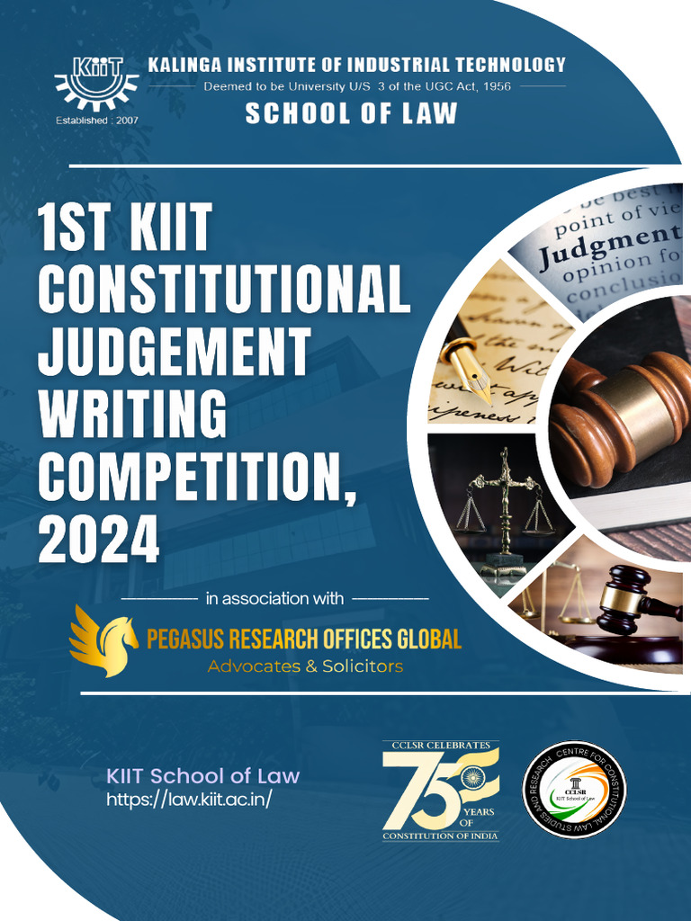 Judgement Writing Brochure & Proposition CCLSR KIIT | PDF | Judgment ...