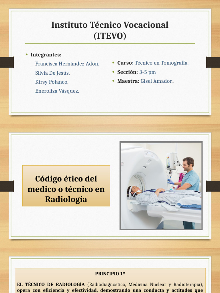 Codigo Etico Del Tecnico Radiologo | PDF | Radiología | Medicina