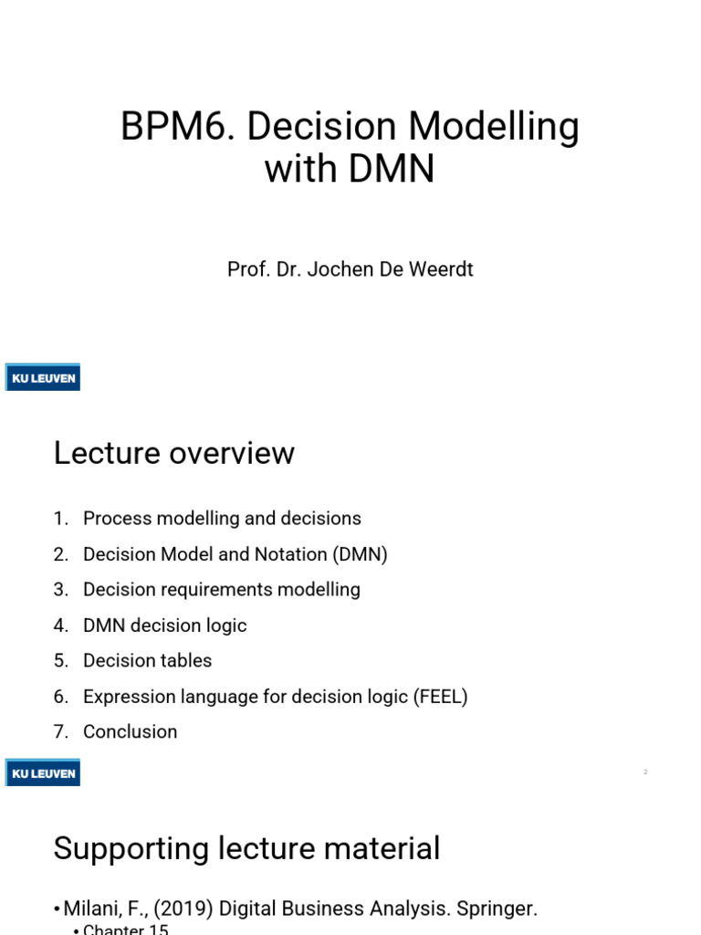 BPM6. Decision Modelling With DMN | PDF | Risk | Logic