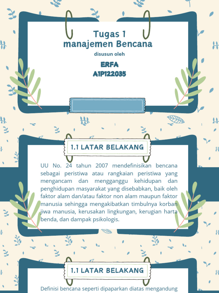 Bab 1, ERFA (A1P122035) | PDF