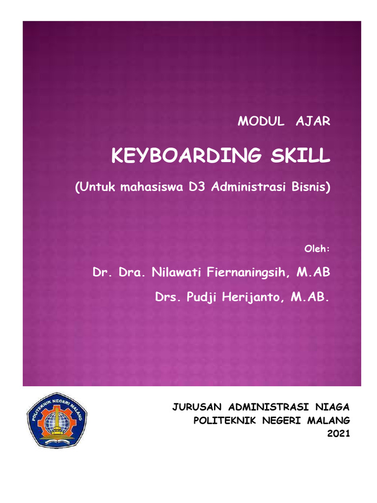 02 Modul Keyboarding Skill (Daftar Pustaka) | PDF