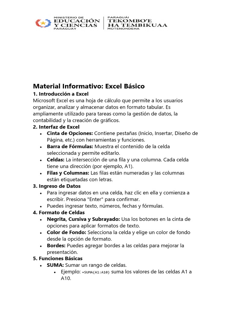 Excel Actividades Colegio Ji 1R. Curso | PDF | Microsoft Excel | Hoja de cálculo