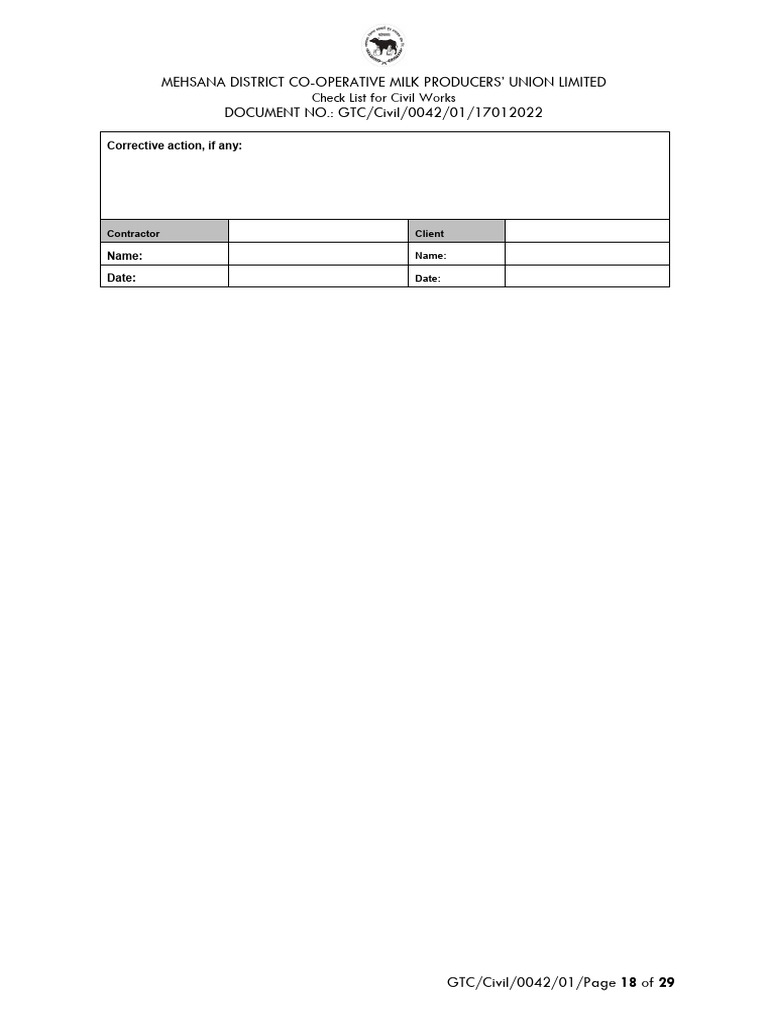 Civil 0042 Checklist For Civil Works-19-25 | PDF | Tile | Building ...