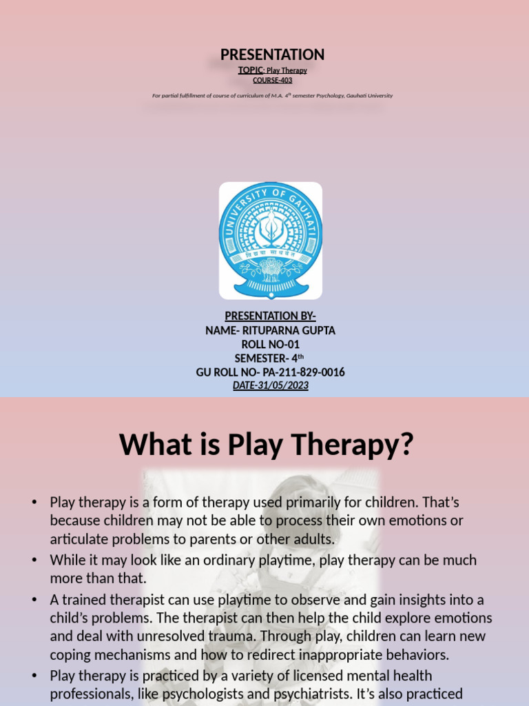 Presentation: Topic | PDF | Play Therapy | Psychotherapy