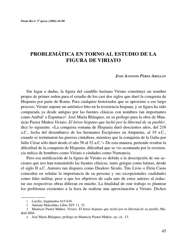 La Figura de Viriato | PDF | Historia